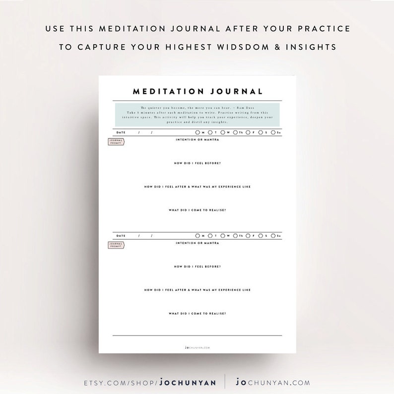 Meditation Kit / Guided Meditation, Meditation Diary, Meditation ...