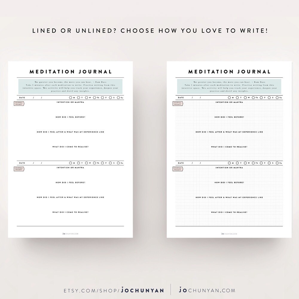 Meditation Kit / Guided Meditation, Meditation Diary, Meditation ...