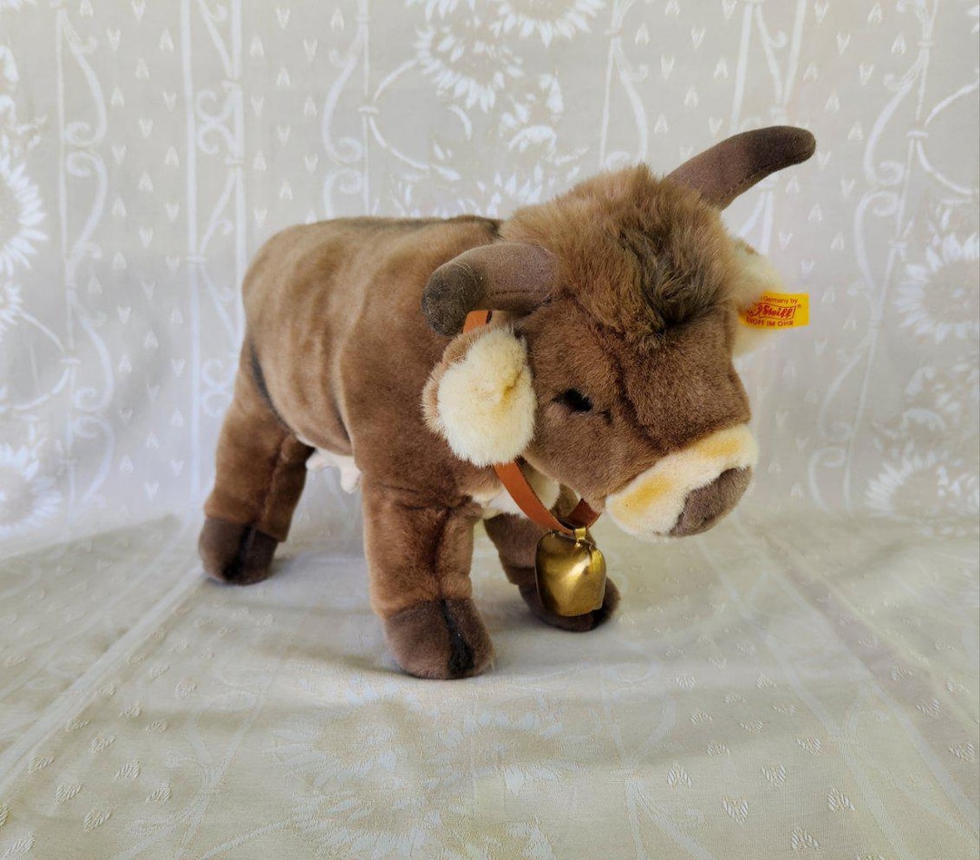 Vintage Steiff Cow Plush: Collectible - Etsy