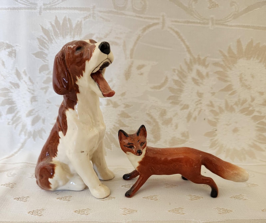 Vintage Beswick Fox & Hound Figurine - Collectable Figurines - England ...