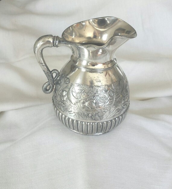 Antique Collectable Rabbit Pitcher Silverplate Repousse | Etsy