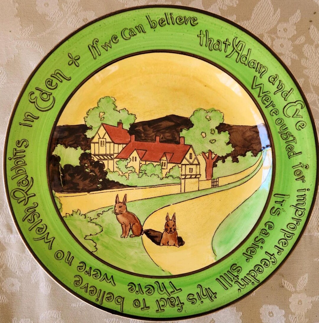 Antique, Rabbit Plate ~ St Augustine ~ Staffordshire England - Etsy