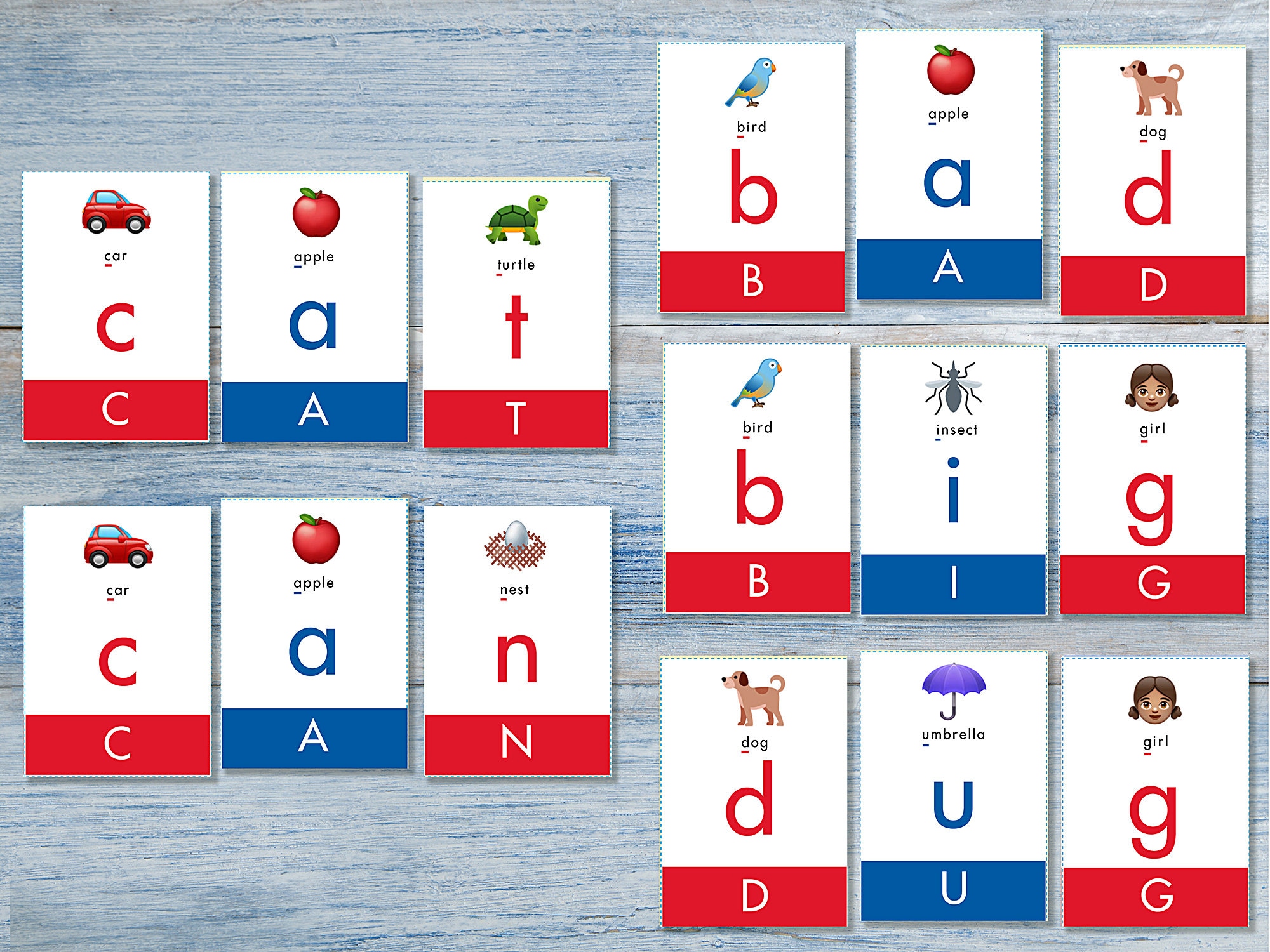 Super Alphabet Flash Cards Teach Letters and Reading Fun - Etsy