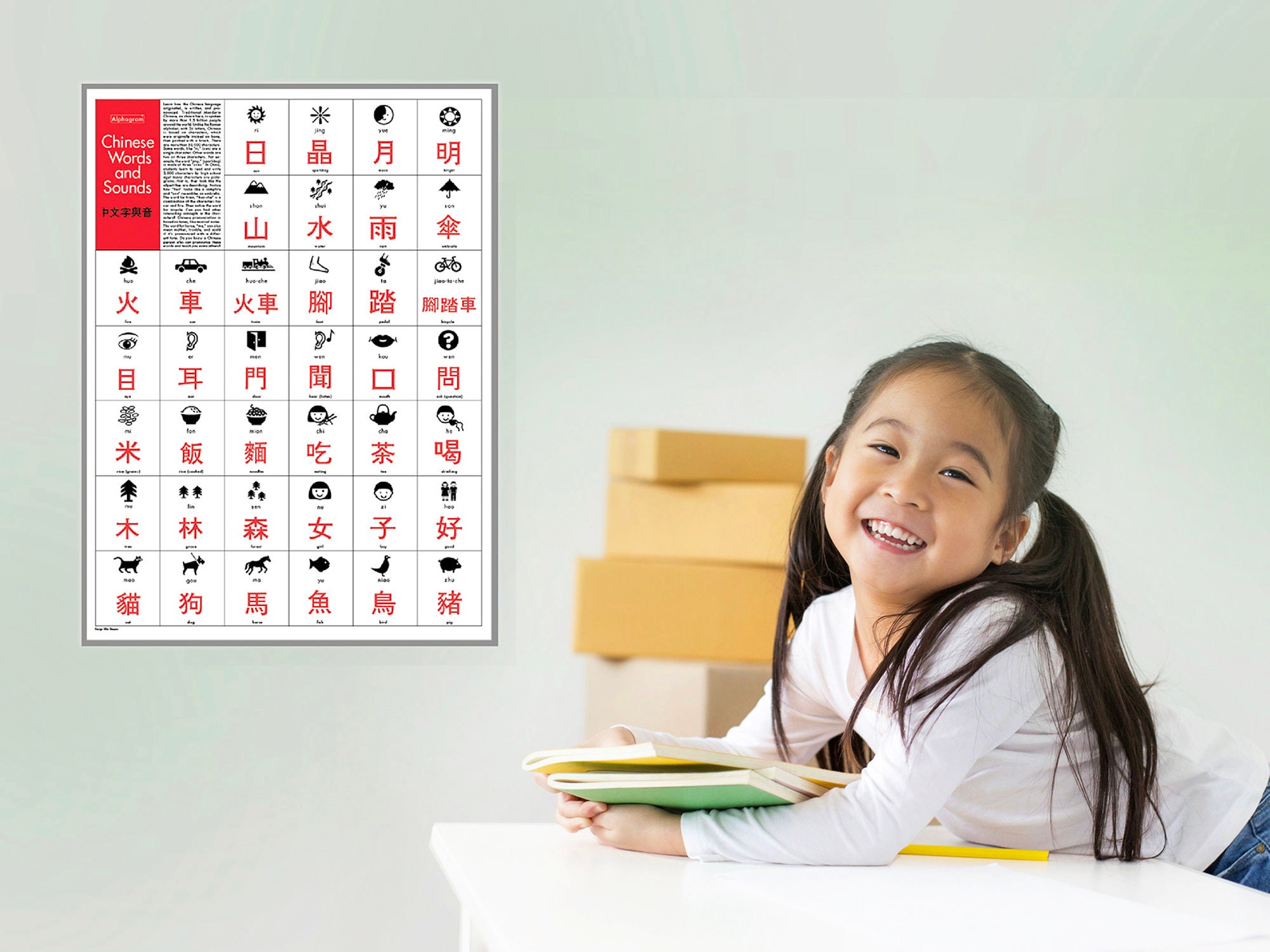 Chinese Words and Sounds Poster | Kids' Rooms | Wall Decor | Mandarin ...