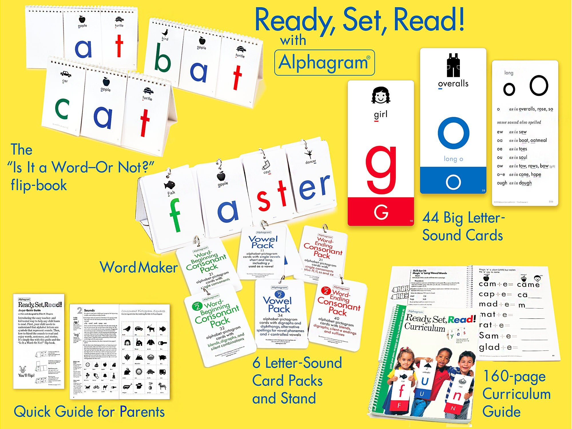 NEW back 2 School Set CVC Flip-book, Wordmaker, Big Letter-sound Cards ...