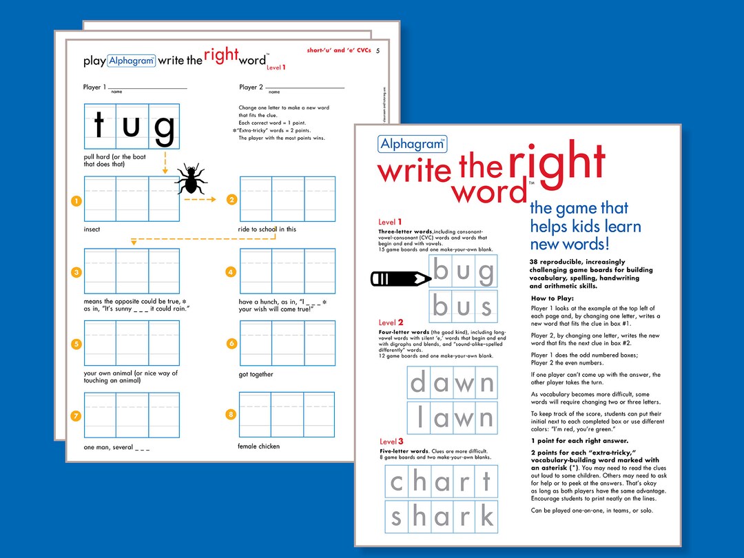 Write the Right Word Game | Fun Kids' Learning Activity | Spelling ...