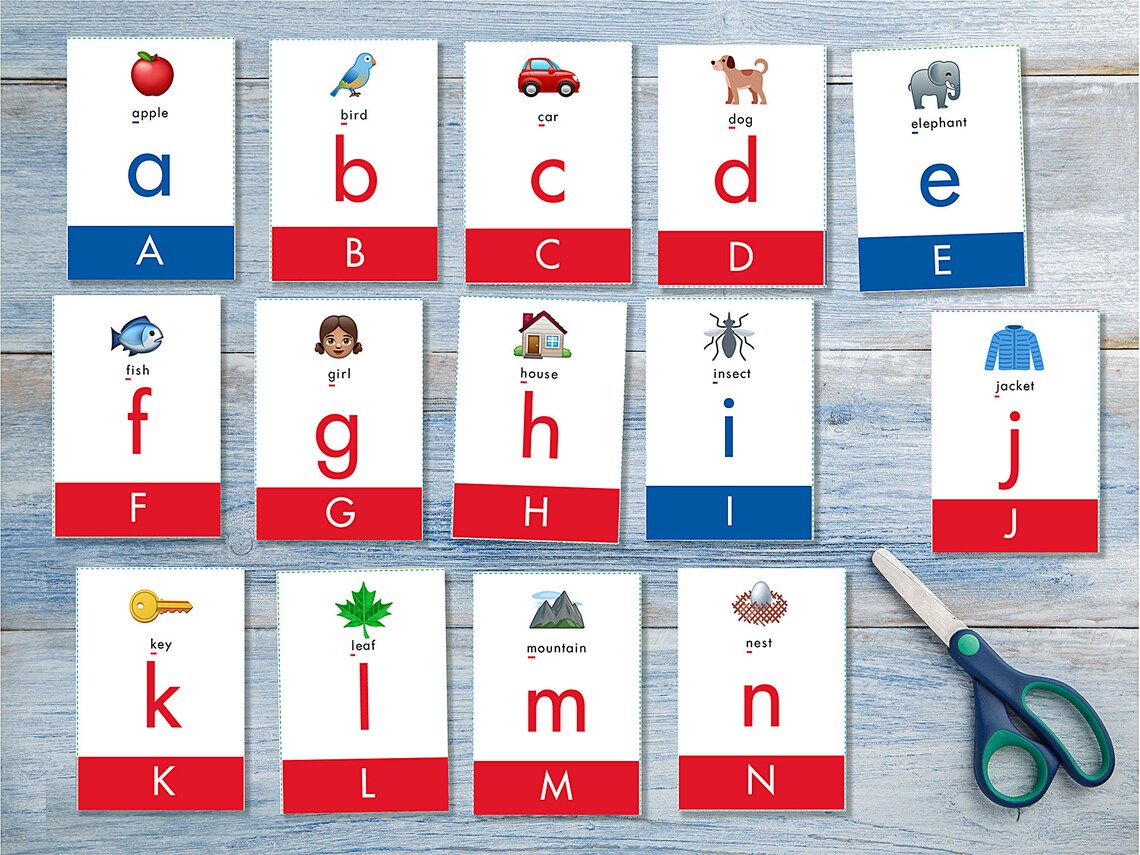 Super Alphabet Flash Cards Teach Letters and Reading Fun - Etsy