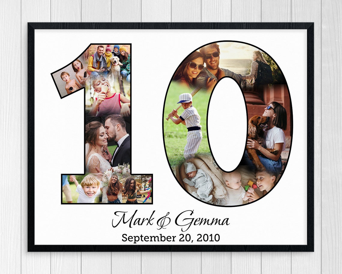 10th Anniversary Photo Collage 10th Birthday Collage 10th | Etsy