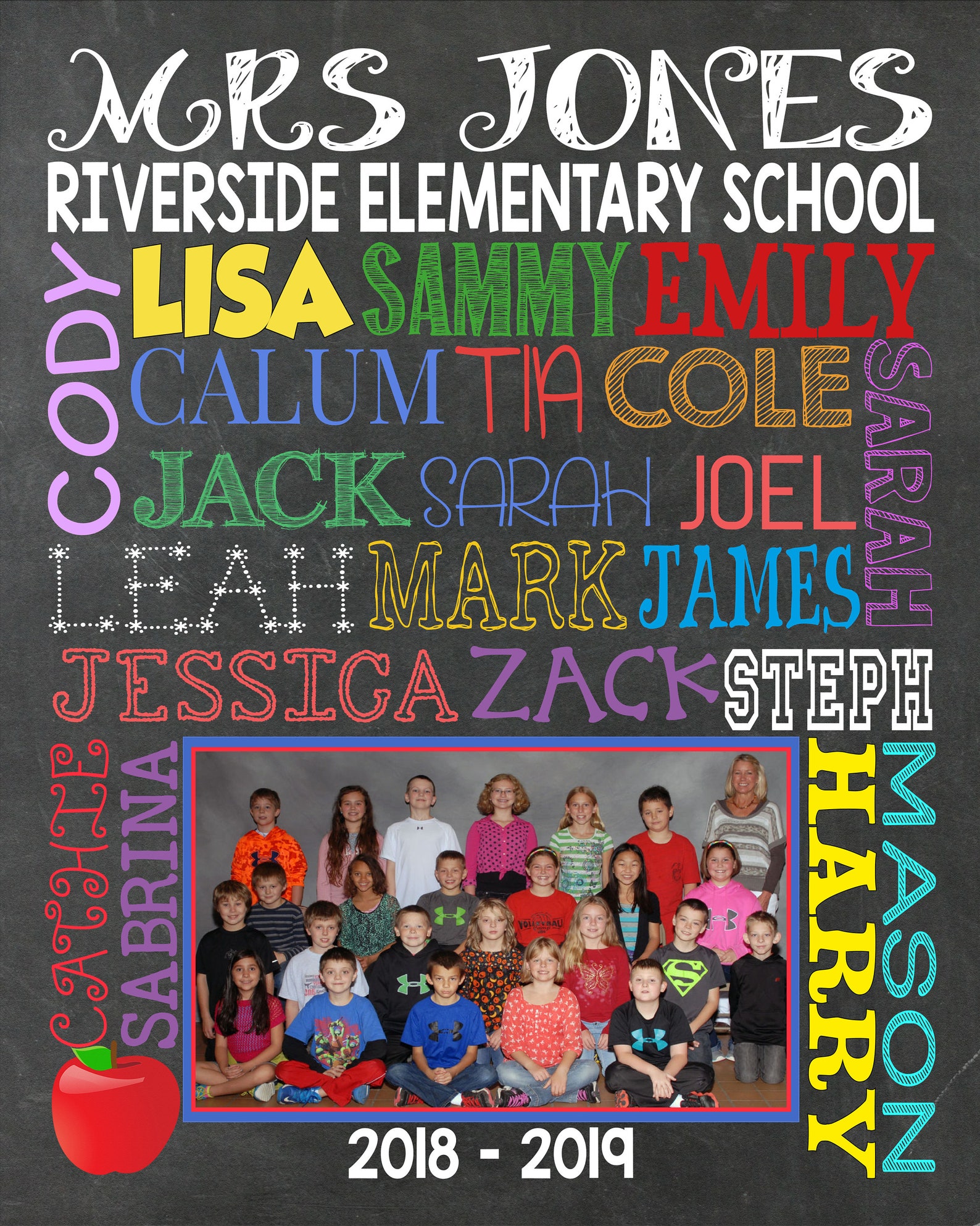 GIFT FOR TEACHER Class Photo Gift Teacher Appreciation - Etsy