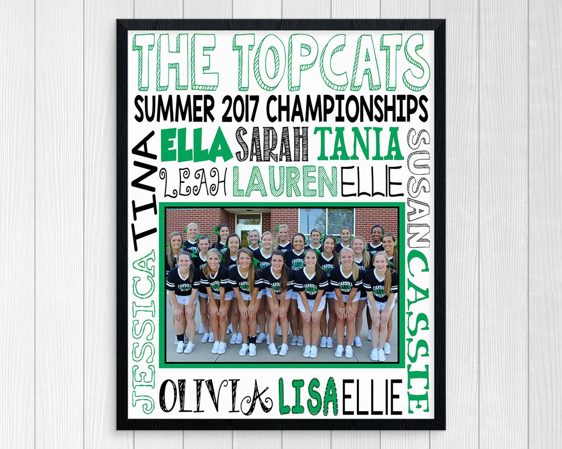 CUSTOM CHEER GIFT ~ Printable Cheer Gifts Digital Cheer Squad Gift ...