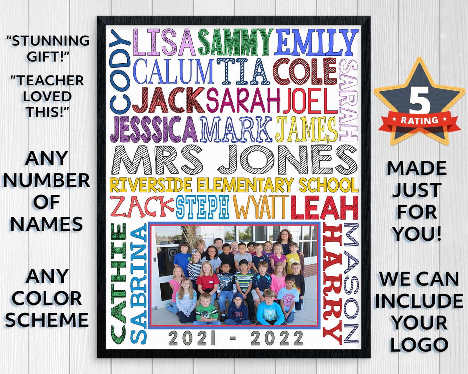 GIFT FOR TEACHER Class Photo Gift Teacher Appreciation Week - Etsy