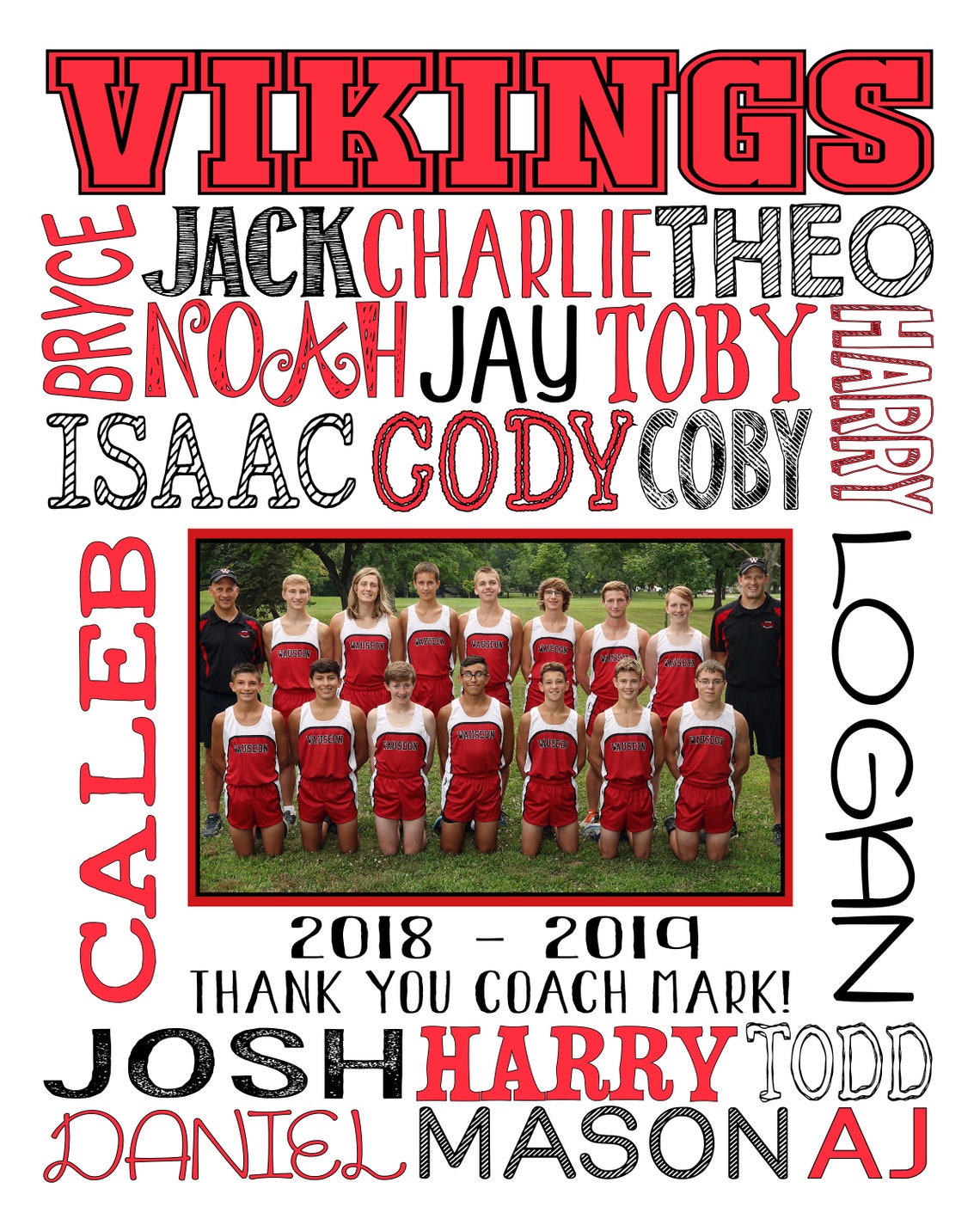 CROSS COUNTRY GIFT for Seniors ~ Personalized Team Photo Gift ~ Cross ...