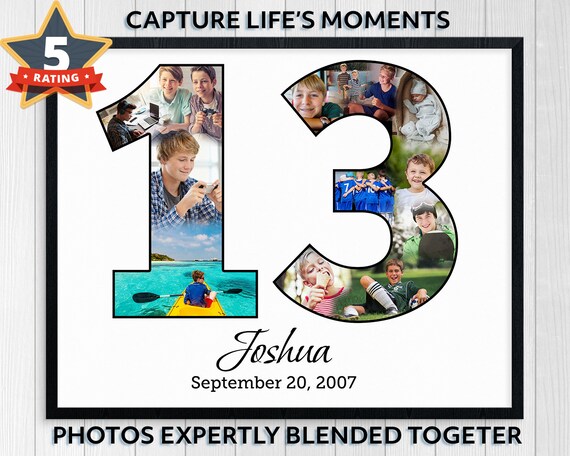 13th Birthday 13th Birthday Gift 13th Birthday Poster 13th - Etsy