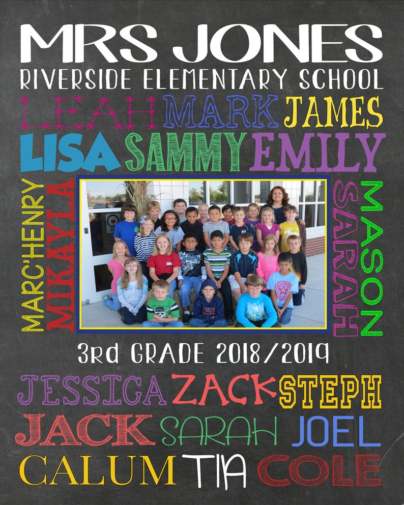 TEACHER SUBWAY ART Personalized Custom Printable Gift End - Etsy