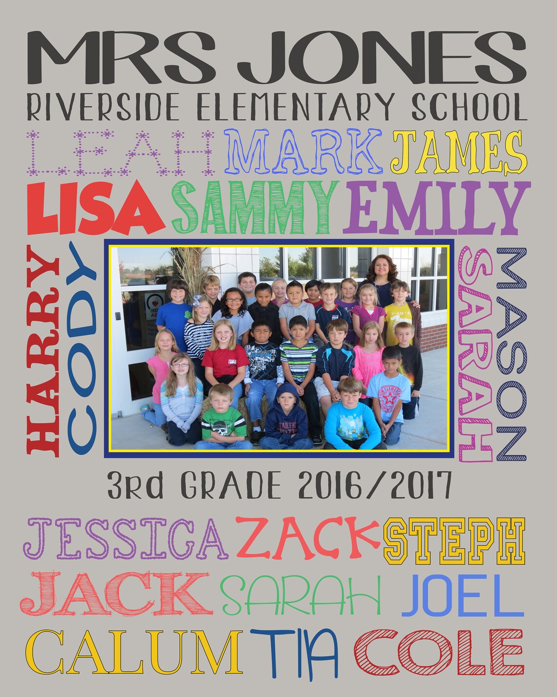 TEACHER SUBWAY ART ~ Personalized Custom Printable Gift ~ End of Year ...