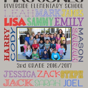 TEACHER SUBWAY ART ~ Personalized Custom Printable Gift ~ End of Year ...