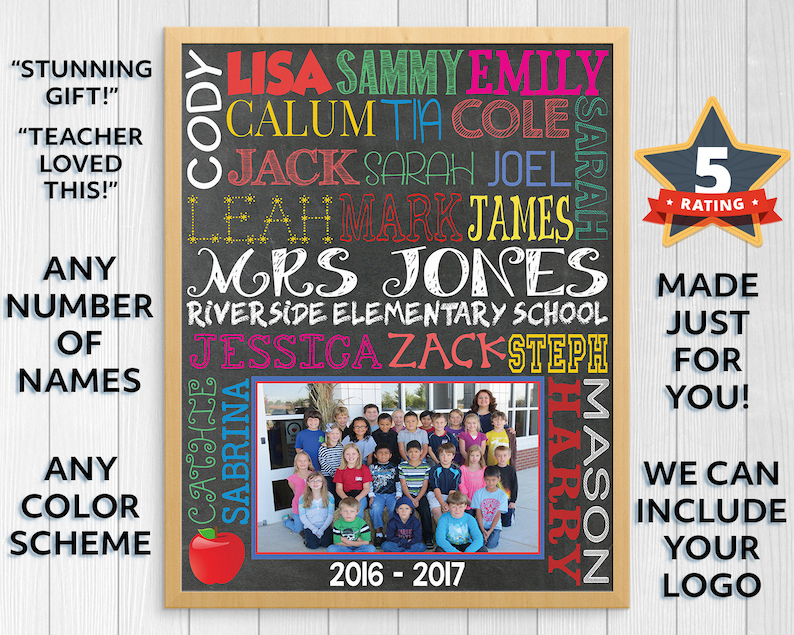 GIFT FOR TEACHER ~ Class Photo Gift ~ Teacher Appreciation Gift From ...