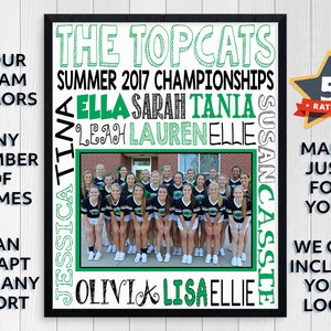 CUSTOM CHEER GIFT ~ Printable Cheer Gifts Digital Cheer Squad Gift ...