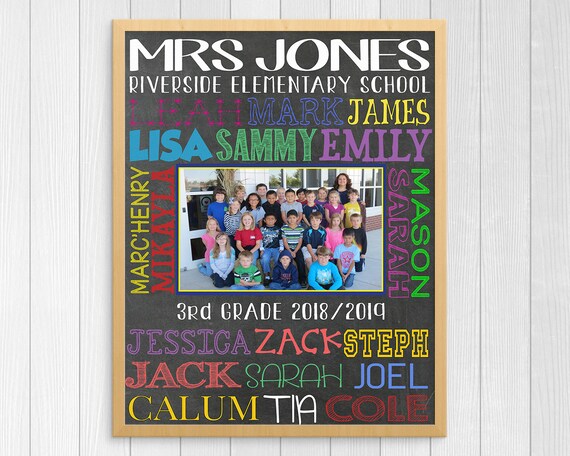 TEACHER SUBWAY ART Personalized Custom Printable Gift End - Etsy