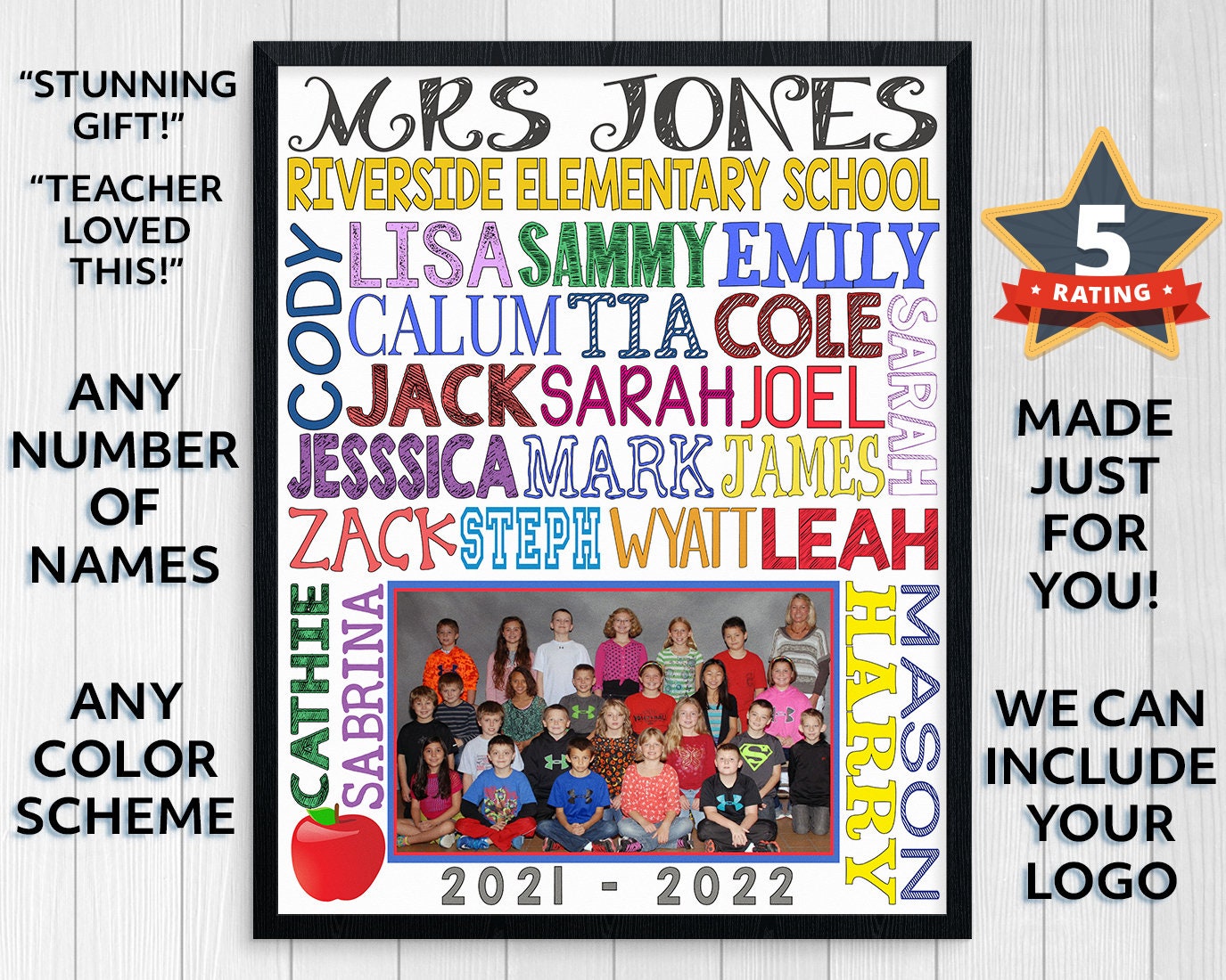 GIFT FOR TEACHER ~ Class Photo Gift ~ Teacher Appreciation Gift From ...