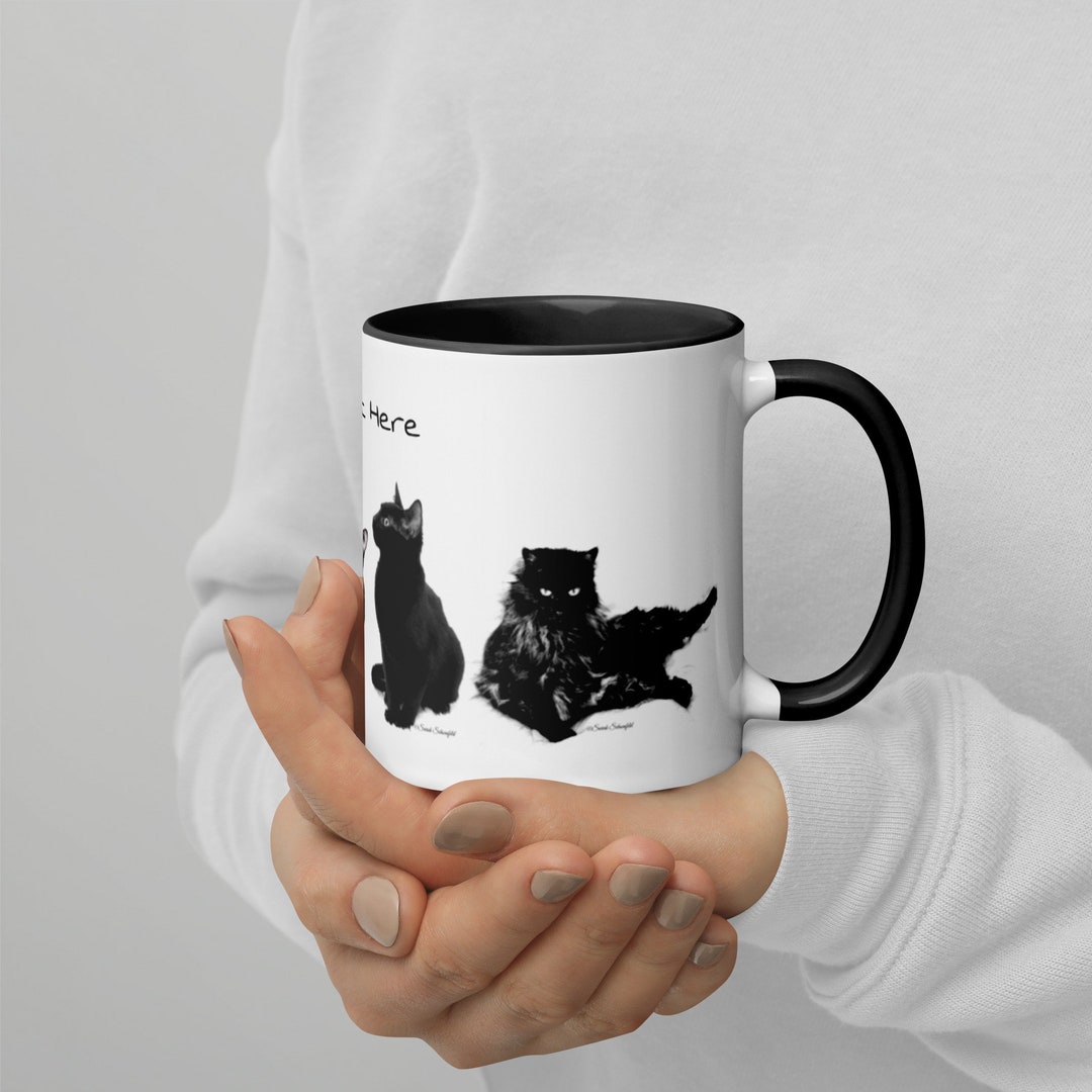Black Cat Mug Personalized, Cat Mug Black, Cat Mug Custom, Gift for Cat ...