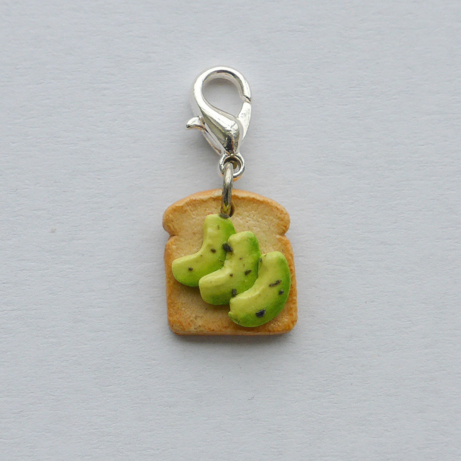 Polymer Clay Toast With Toppings Charms With Jumprings - Etsy