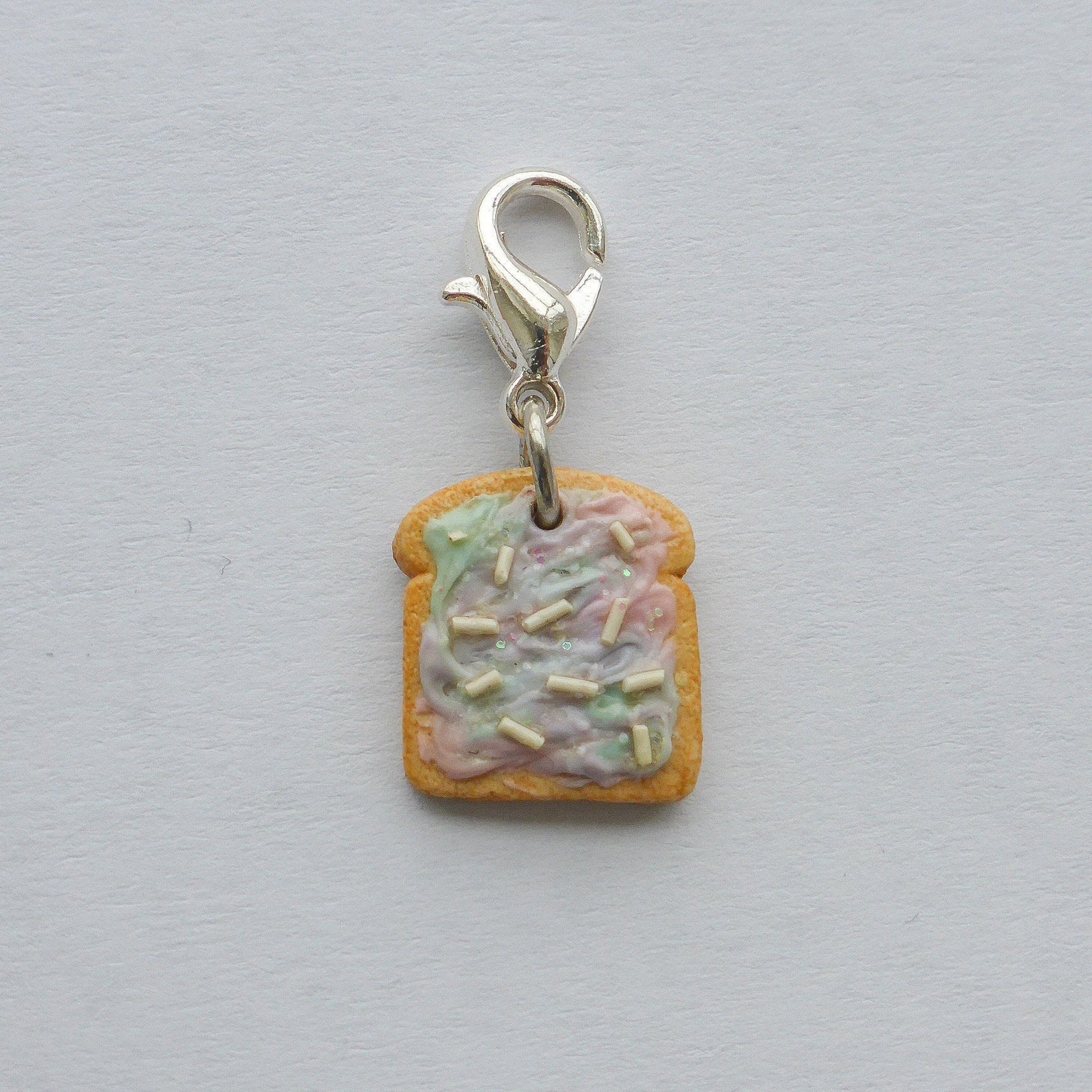 Polymer Clay Toast With Toppings Charms With Jumprings - Etsy