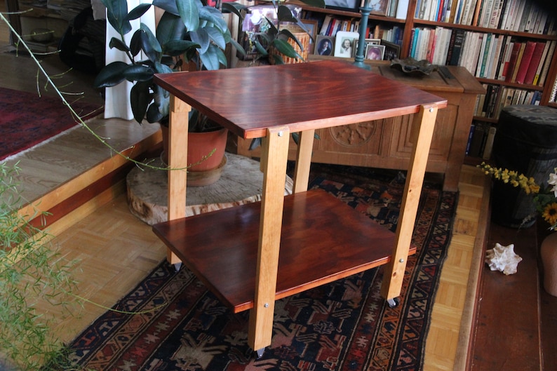 Table on Wheels With Two Shelves - Etsy