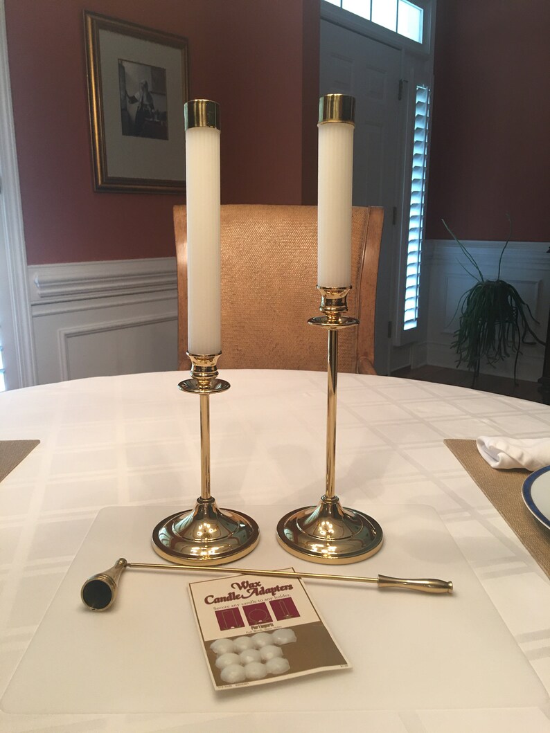 Brass Candleholders/candles/snuffer/candle Caps - Etsy