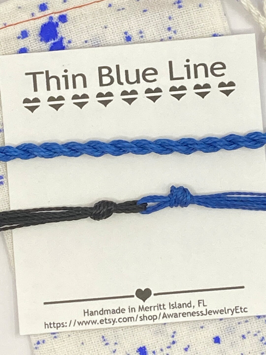 Police Bracelet, Blue Line Bracelet,police Officer Girlfriend, Everyday ...