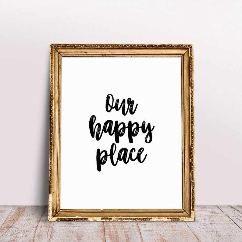 Our Happy Placehome Decorprintable Artinstant Downloadour - Etsy