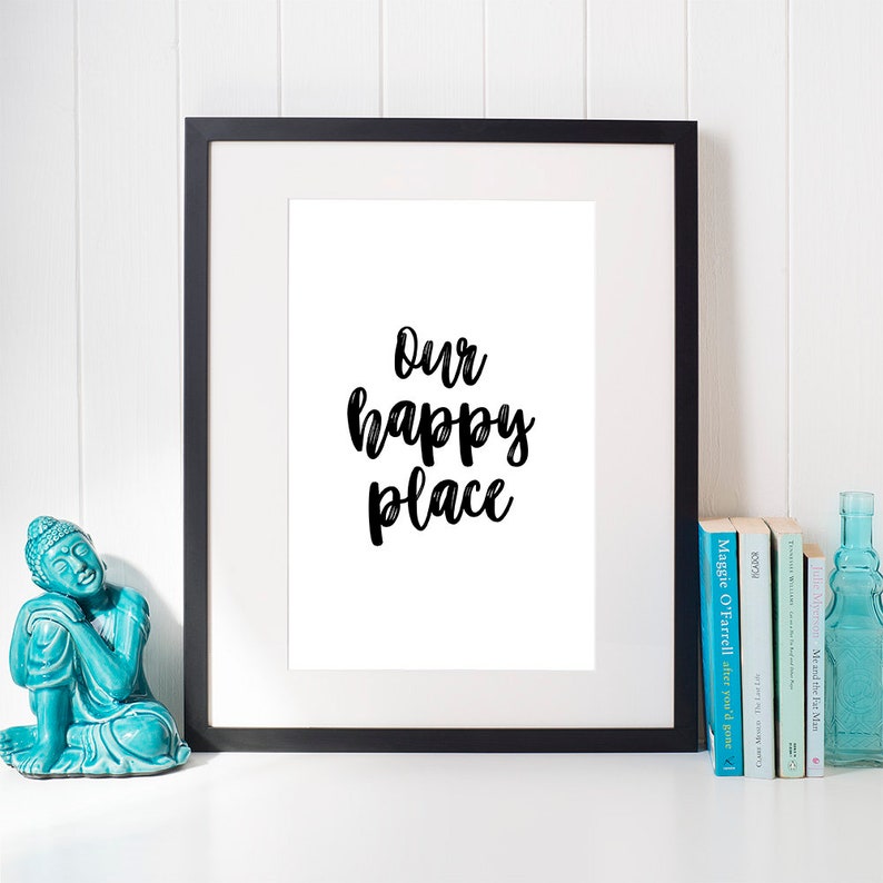 Our Happy Placehome Decorprintable Artinstant Downloadour - Etsy