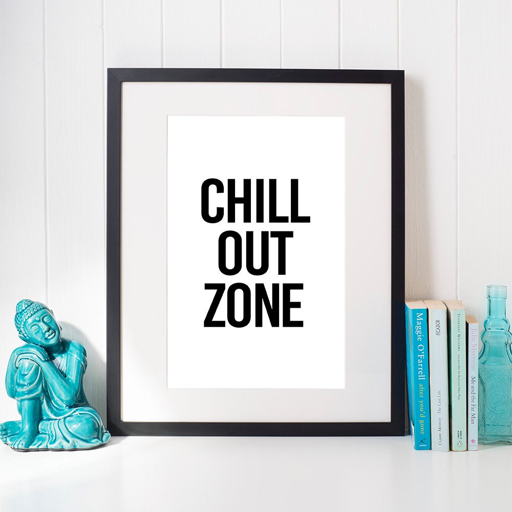 Chill Out Zone Dorm DecorDecorWall DecorTrendingArt | Etsy