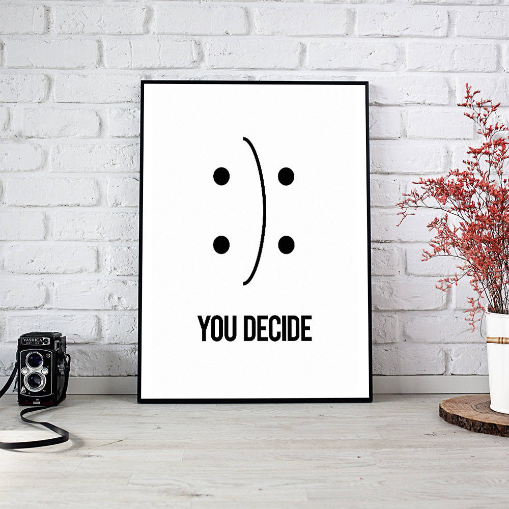 You Decide Motivational ArtWall DecorTrendingArt | Etsy