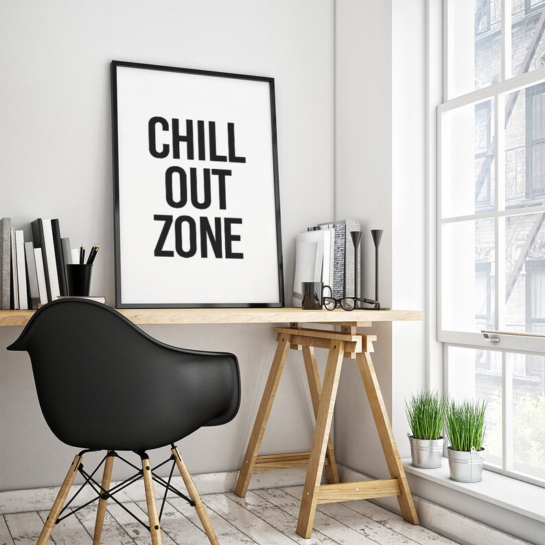 Chill Out Zone, Dorm Decor,decor,wall Decor,trending,art Prints,instant ...