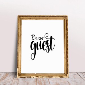 Be Our Guest Sign,printable Art,guest Room Decor,guest Room Sign ...