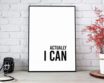Actually, I Can - Printable - Etsy