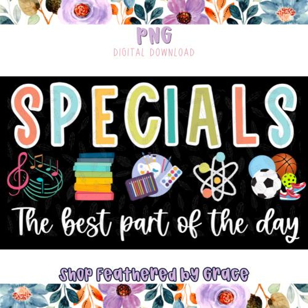 Specials Teacher PNG Bundle | Art, Music, STEM & PE (digital Download ...