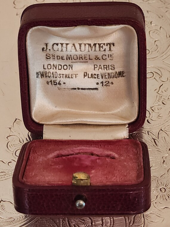 RARE Antique Chaumet Ring Presentation Box - Gem