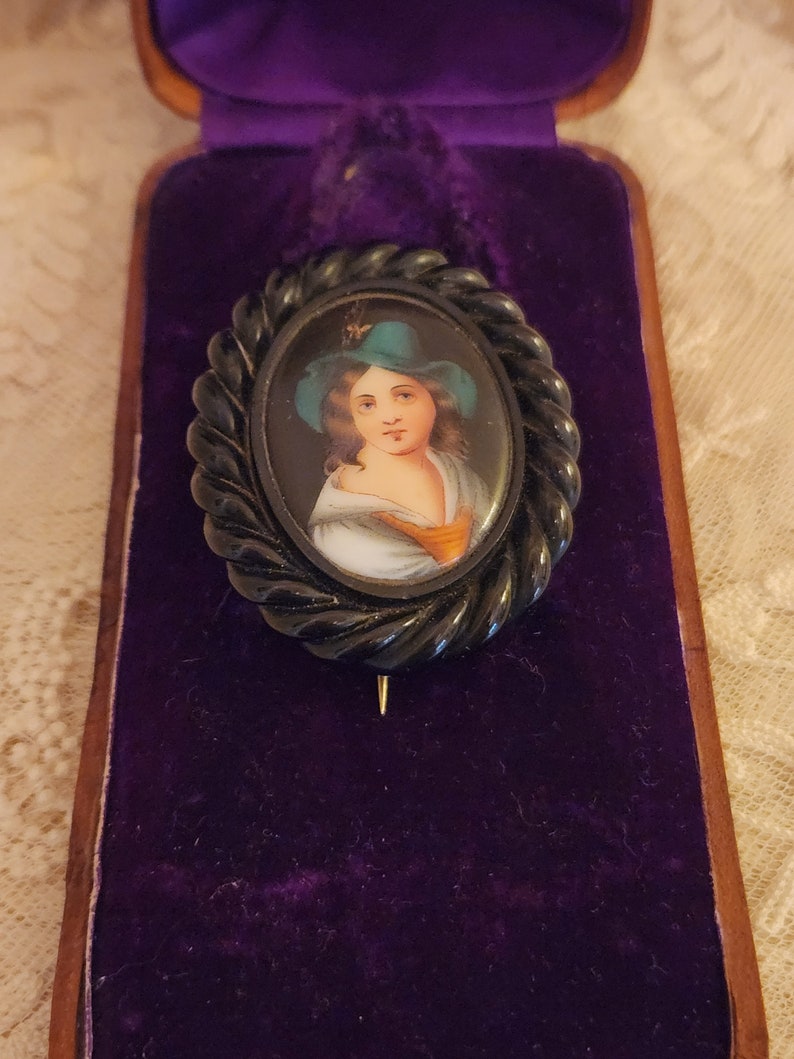 Antique Victorian Framed Painted Portrait Miniature - Etsy