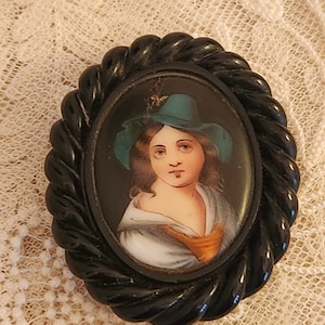 Antique Victorian Framed Painted Portrait Miniature - Etsy