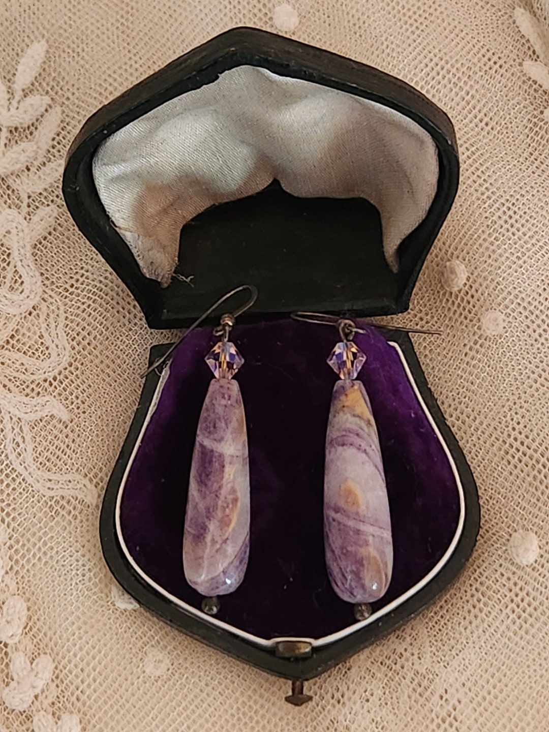 Beautiful Torpedo Shaped Natural Amethyst Quartz and Crystal Drop ...