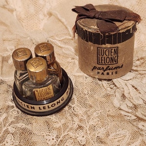Antique Lucien Lelong Perfume Bottles in Original Hat Box - Etsy