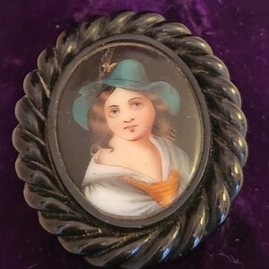 Antique Victorian Framed Painted Portrait Miniature - Etsy