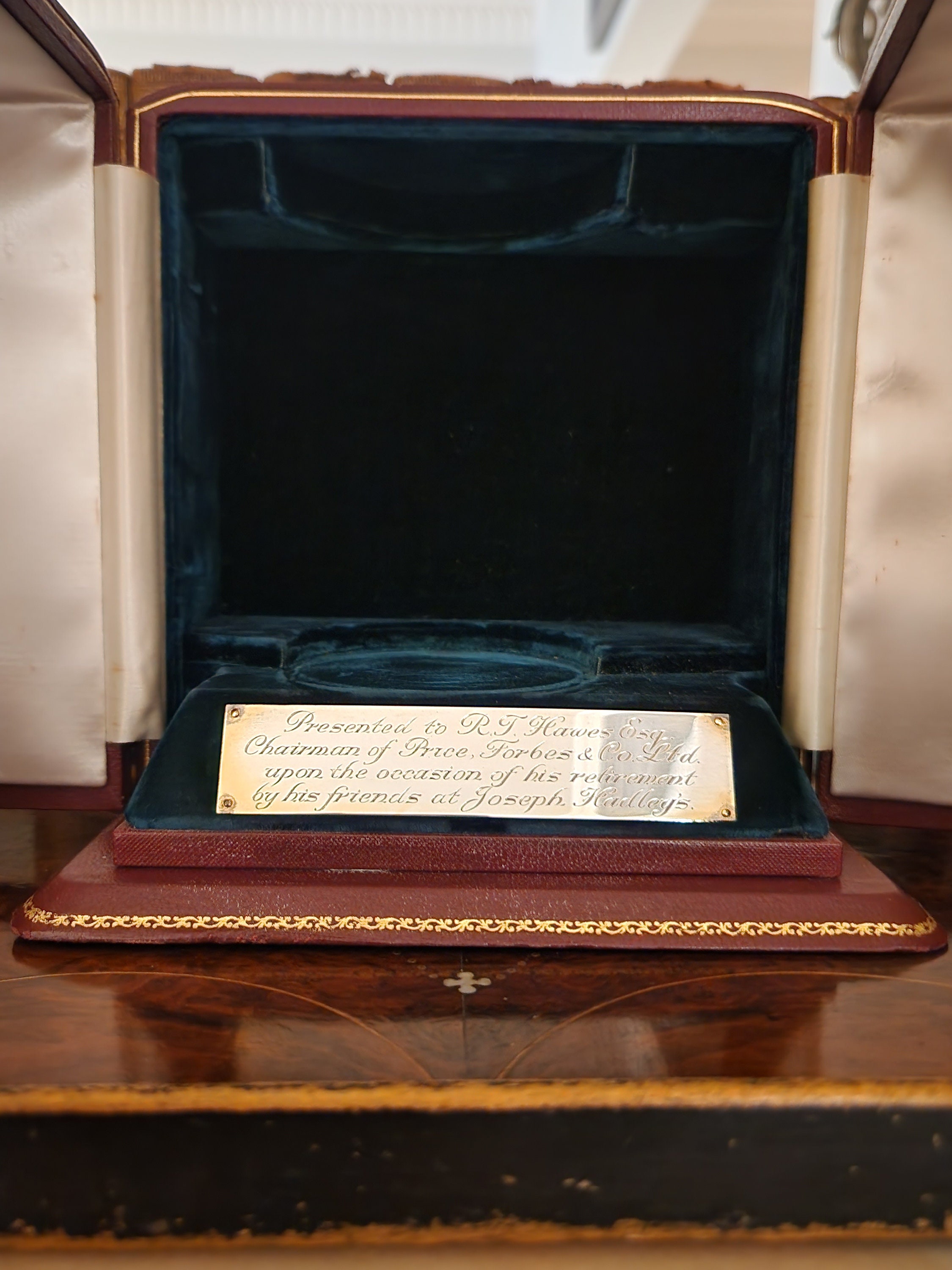 Vintage Tooled Leather Asprey Double Door Presentation Box With ...