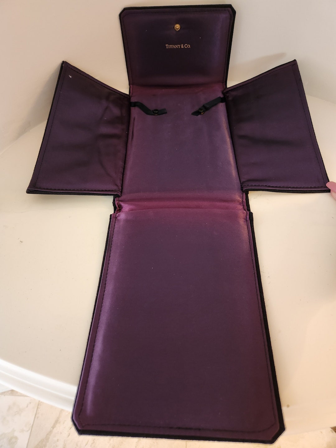 Antique Black Velvet Purple Silk Tiffany & Co.jewelry/necklace ...