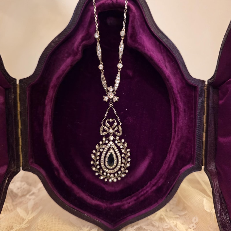 Antique Paste Silver Bow - Etsy