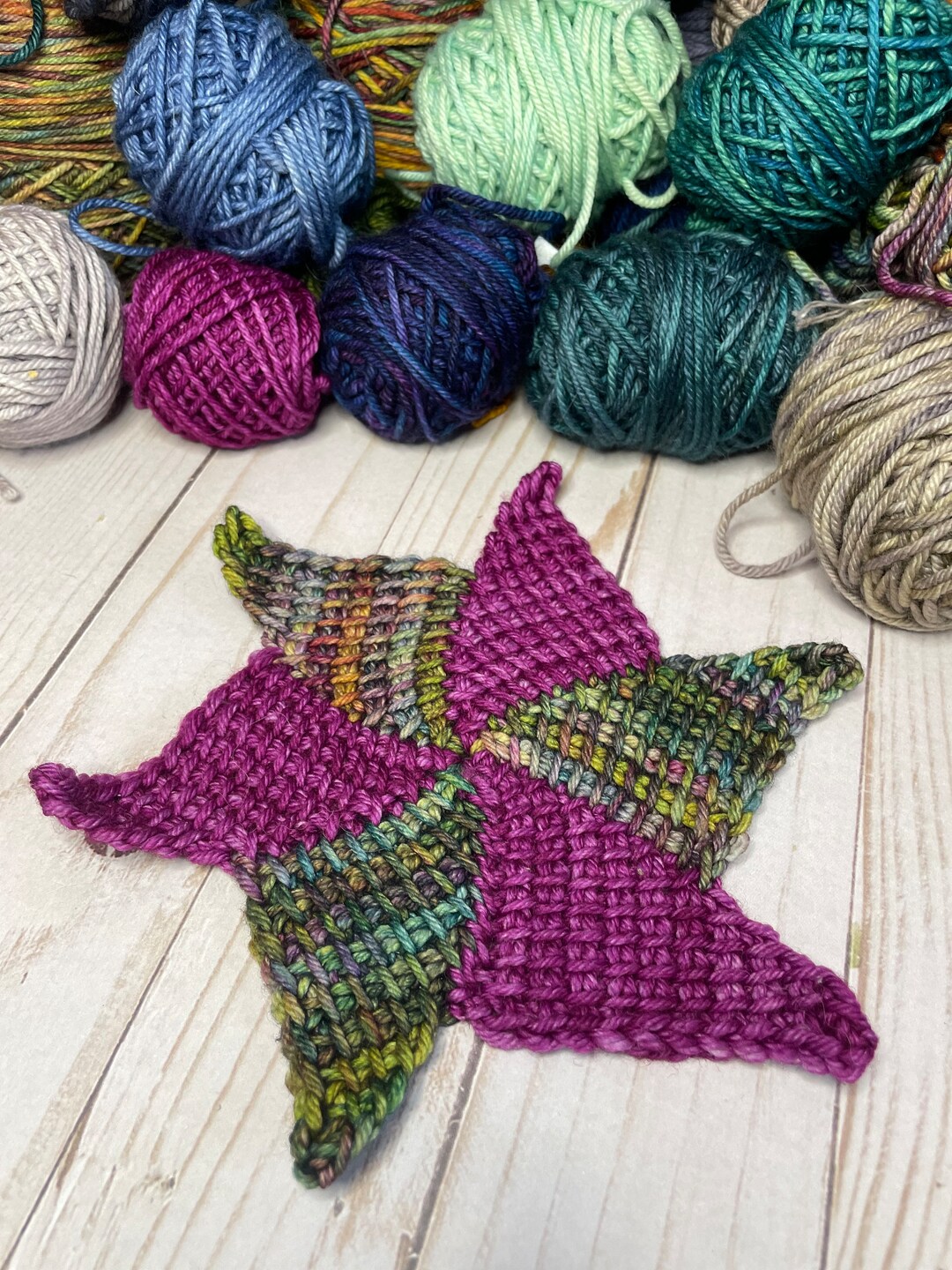 Whirligig Mug Rug - Tunisian Crochet PDF Pattern - Etsy