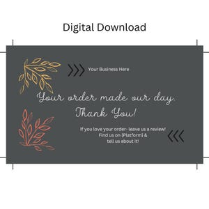 Editable Thank-you Card Bundle - Canva Template - 5 Color Designs ...