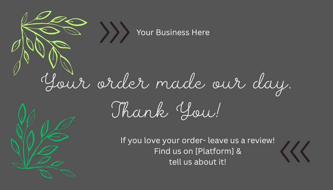 Editable Thank-you Card Bundle - Canva Template - 5 Color Designs ...